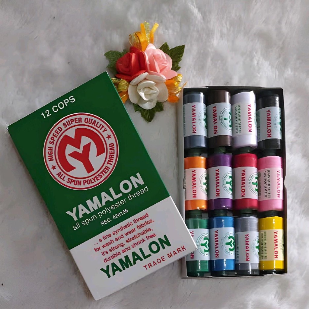 Jual Isi 12 pcs - Benang Jahit Yamalon 40/2 500 yard / benang yamalon ...