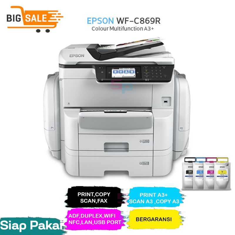 Jual Epson WF-C869R Multifunction PRINT A3+ SCAN A3 ,COPY A3 | Shopee ...
