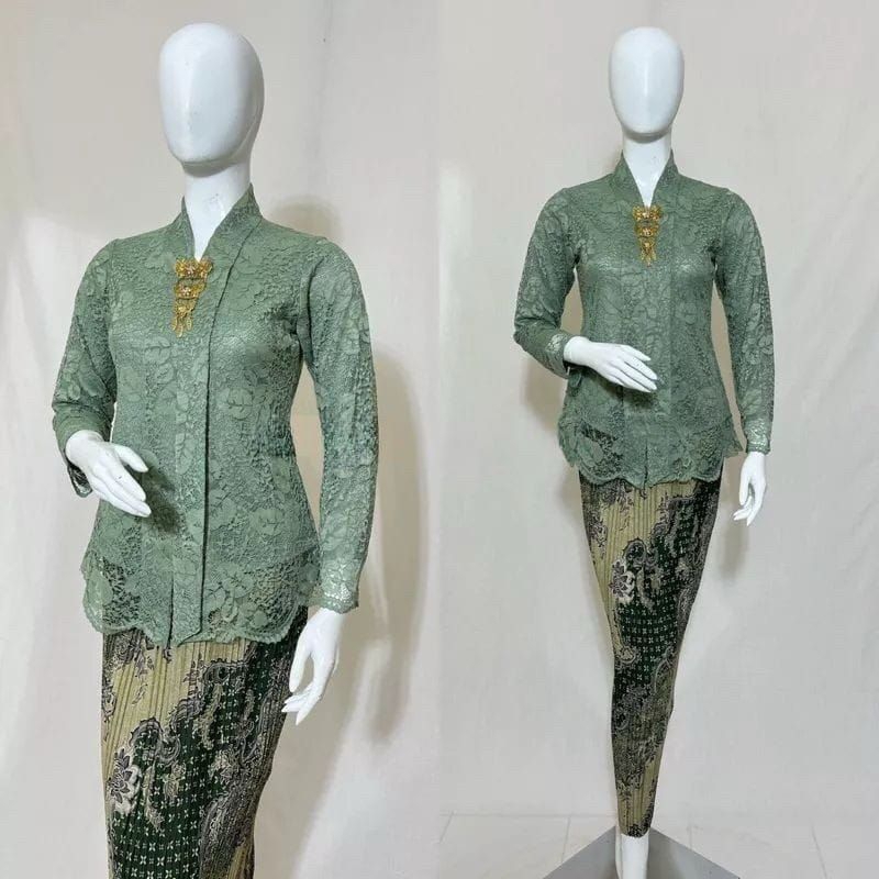 Jual Kebaya Kutubaru Modern Brokat Floy Kartini Atasan Baju Kebaya Kondangan Wisuda Lengan ...