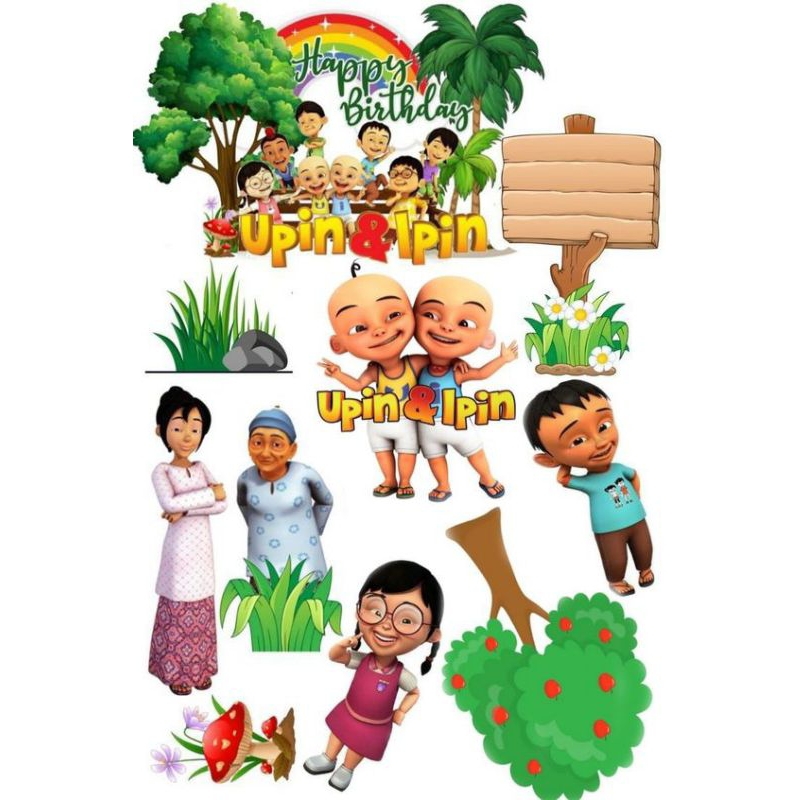 Jual Cetak Topper Upin Ipin, Topper Kue Ultah | Shopee Indonesia