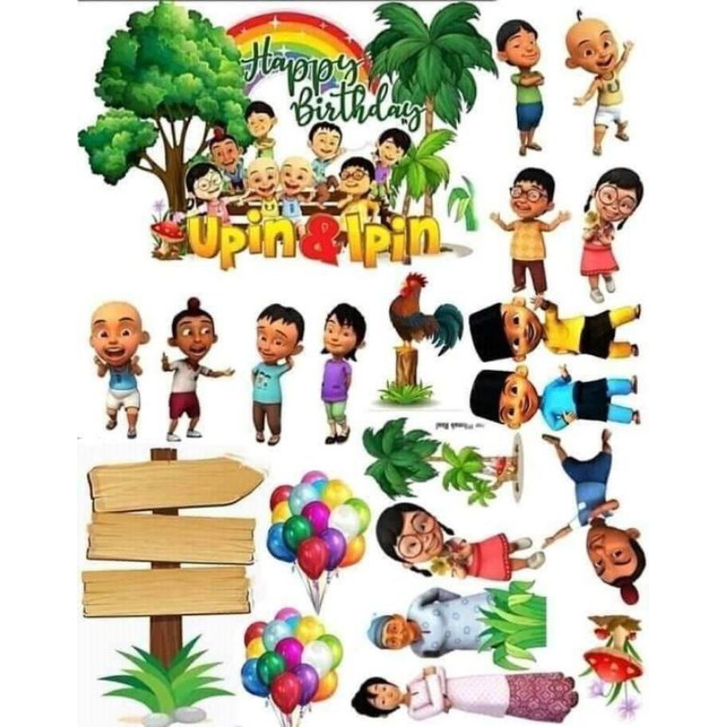Jual Cetak Topper Upin Ipin, Topper Kue Ultah | Shopee Indonesia