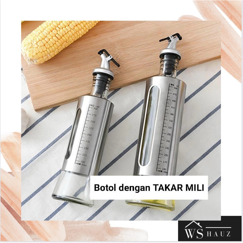 Jual BOTOL KACA REFILL MINYAK KECAP SIRUP DENGAN TUTUP BOTOL 500 ML ...
