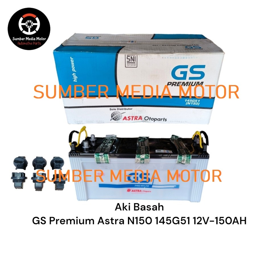 Jual Aki Accu Basah Mobil GS Premium Astra N150 145G51 12V-150AH Original | Shopee Indonesia