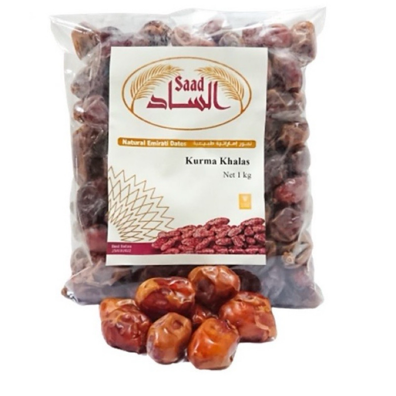 Jual Kurma Khalas Saad Original Repack kemasan 1 kg | Shopee Indonesia