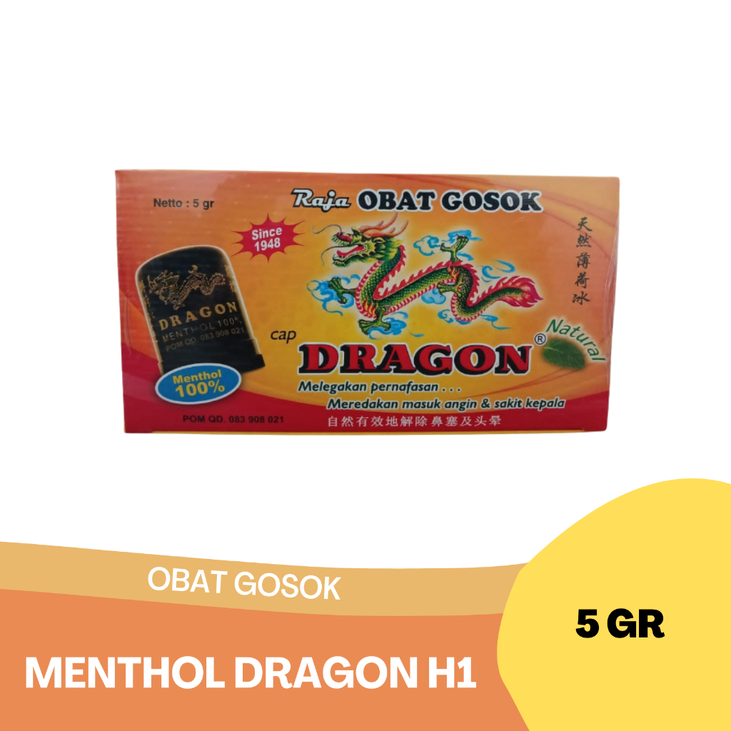 Jual Menthol Dragon H1 @5gr 1 box isi 12 pcs | Shopee Indonesia