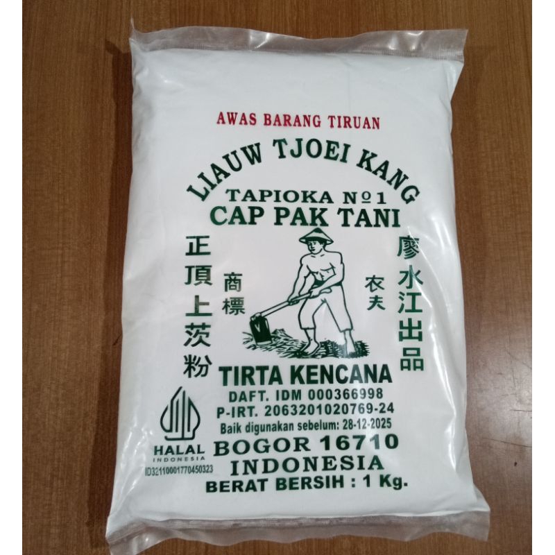Jual TEPUNG TAPIOKA CAP PAK TANI 1 KG( LIAUW TJOEI KANG ) | Shopee ...