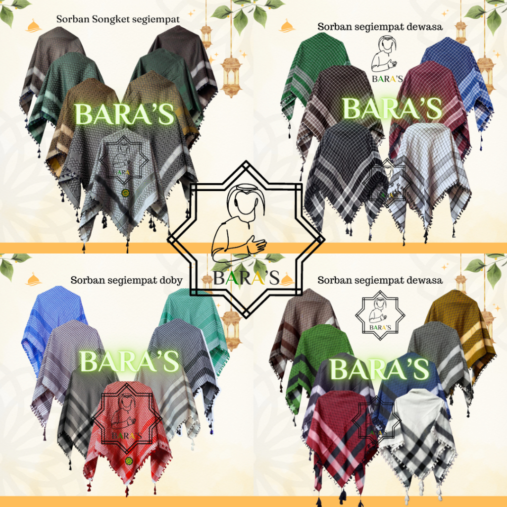 Jual GROSIR SORBAN BEST SELLER / SORBAN SEGIEMPAT DEWASA / SURBAN ...