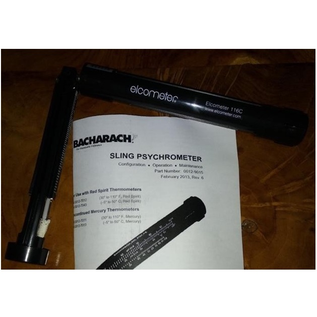 Jual elcometer 116C sling psychrometer thermometer whirling hygrometer ...