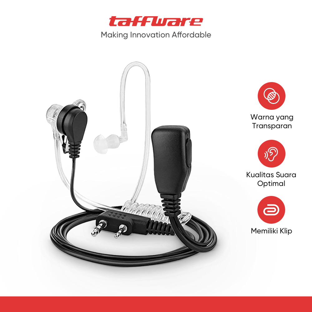 Jual Taffware Headset Earphone Air Duct untuk Walkie Talkie - C93 ...