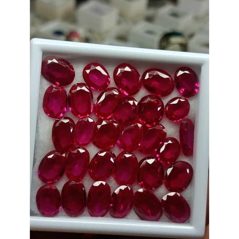 Jual batu merah siam batu red ruby siam bangkok full cutting | Shopee ...