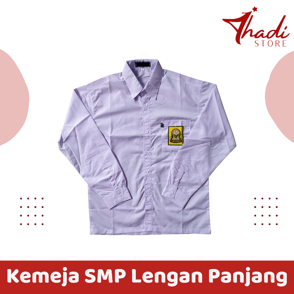 Jual Baju Seragam Sekolah SMP Panjang Katun Teteron Kemeja | Shopee ...