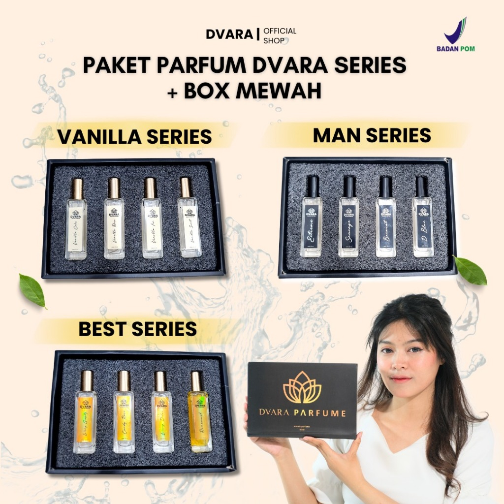 Jual (BPOM) BUNDLING PARFUM DVARA 1 BOX ISI 4 BOTOL 30ML SUDAH BPOM RI ...