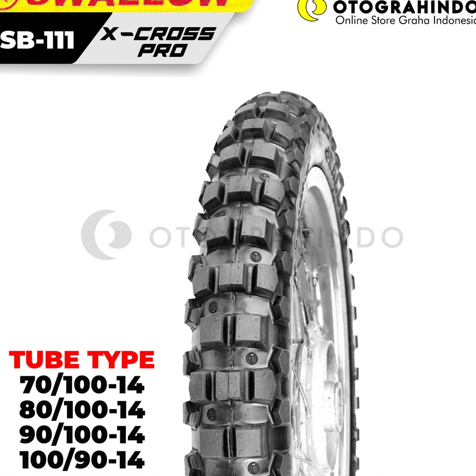 Jual Ban Motor Trail Swallow SB-111 X-CROSS PRO 70/100 80/100 90/100 100/90 Ring 14 Tube Type ...
