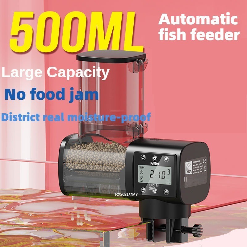 Jual Fish Feeder 500ML Display Feeder ikan otomatis Automatic Pet ...