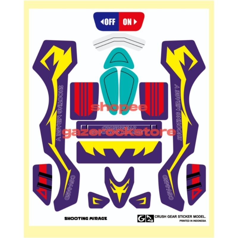 Jual Stiker CrushGear Shooting Mirage Cutting Vinyl | Shopee Indonesia