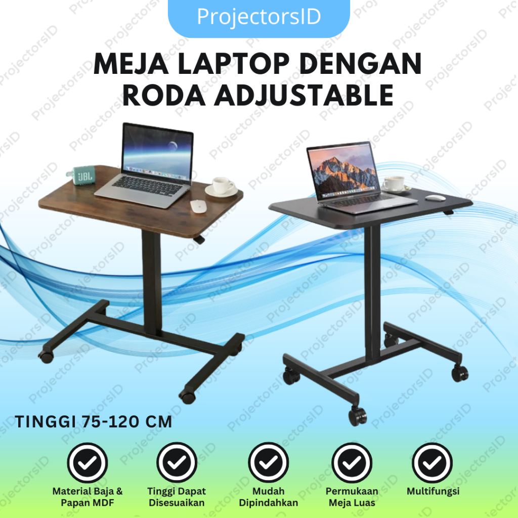Jual AERA Stand Meja Laptop Adjustable Dengan Roda 75-120cm Multifungsi ...