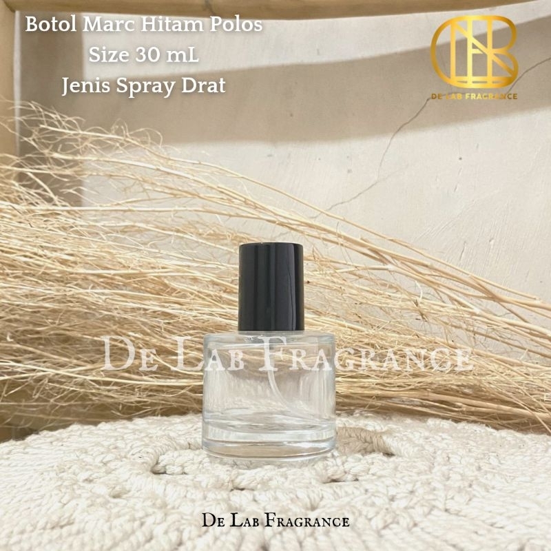 Jual botol parfum marc 30 ml drat tutup hitam polos/botol parfum isi ...