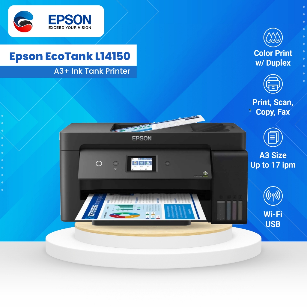 Jual EPSON Printer EcoTank L14150 - A3 Wi-Fi Duplex AIO | Shopee Indonesia