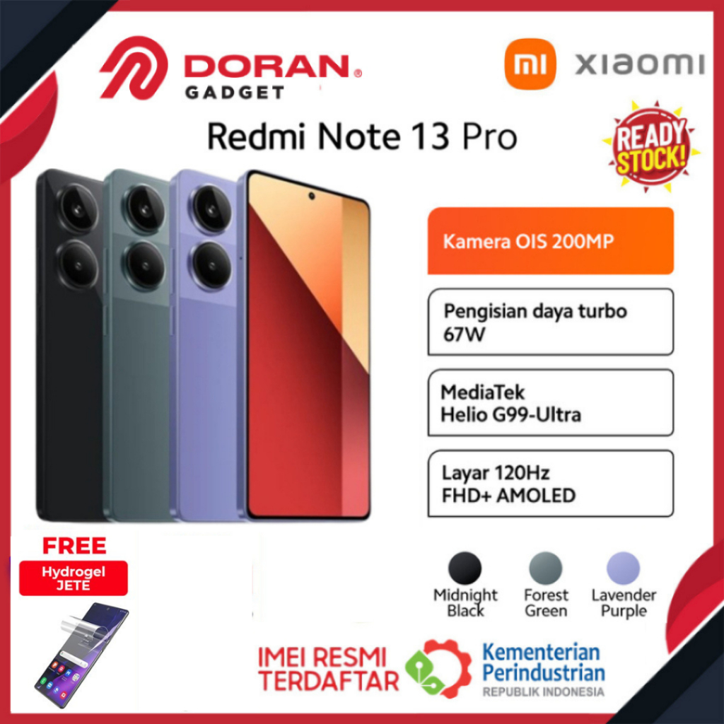 Jual Xiaomi Redmi Note 13 Pro 4G AMOLED 120Hz NFC 200MP Triple Camera ...