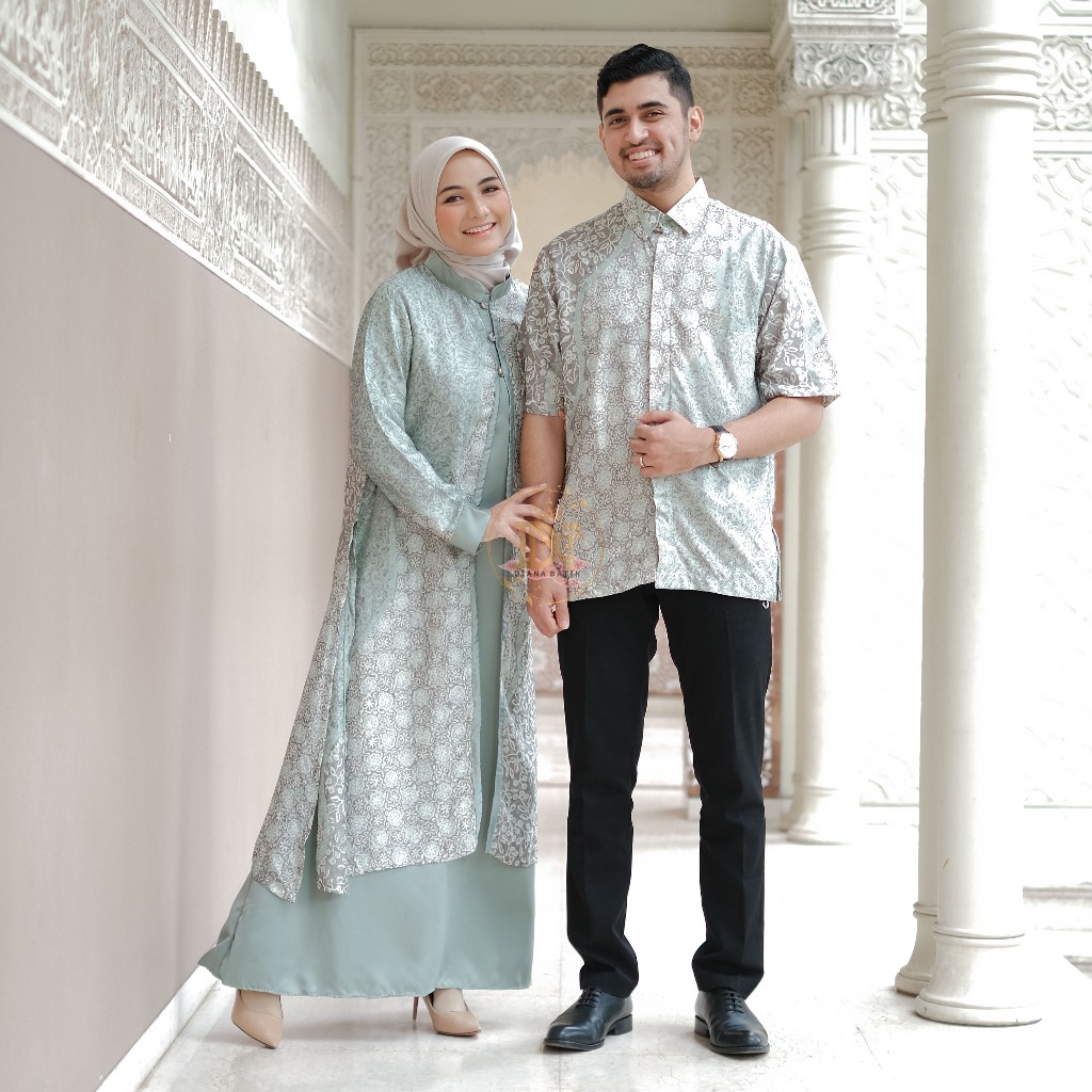 Jual COUPLE OUTER GAMIS BATIK by diana Batik Trusmi | Shopee Indonesia