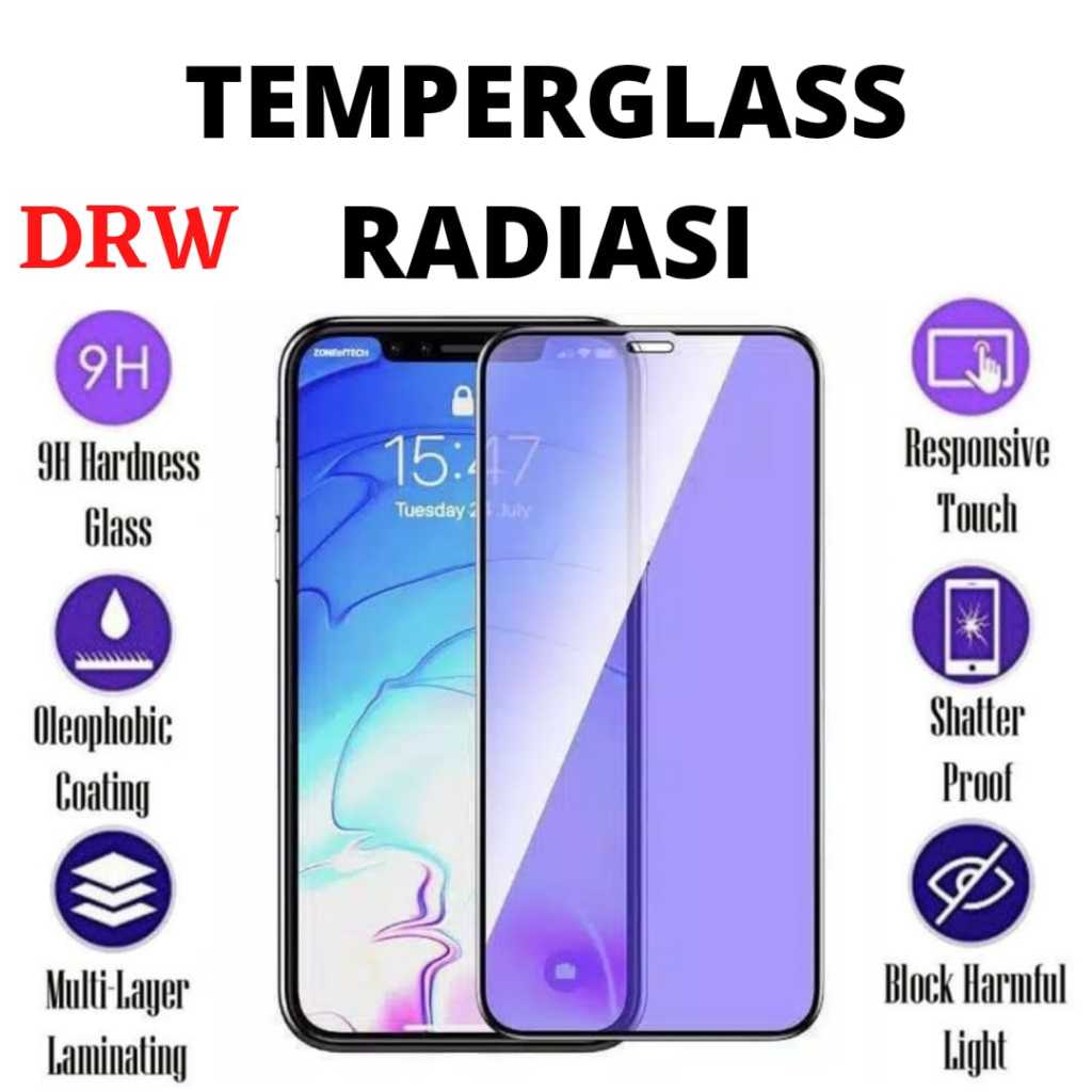 Jual Tempered Glass Full Cover Anti Radiasi Blue Light | Shopee Indonesia