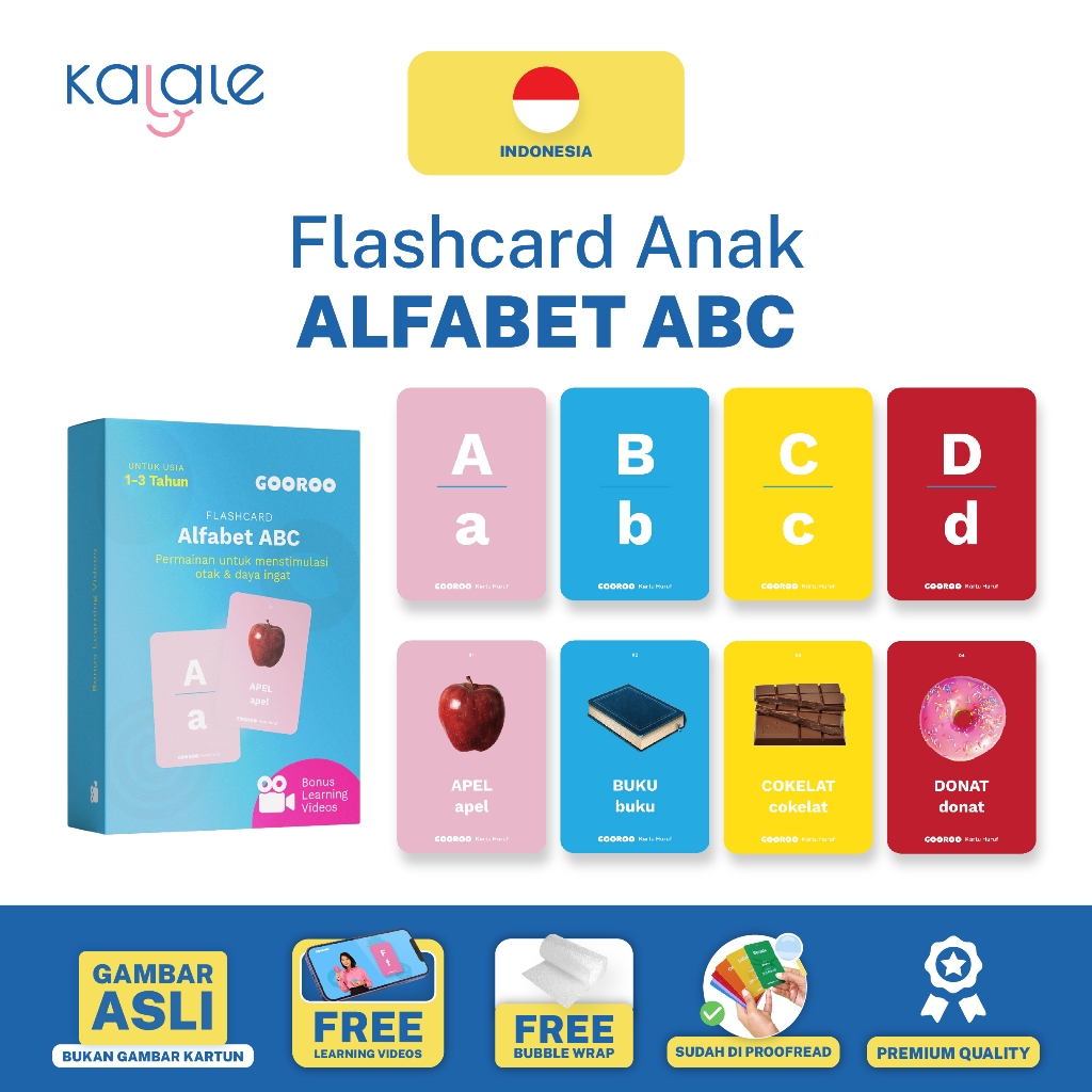 Jual GOOROO by Kalale - Flash Card Alfabet ABC Mainan Kartu Edukasi ...