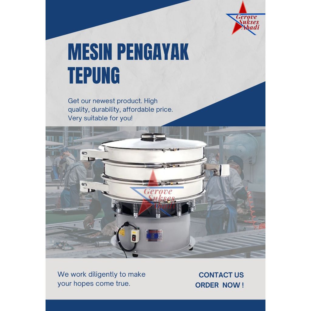 Jual Mesin Pengayak tepung - Mesin Electric Vibro Separator | Shopee ...