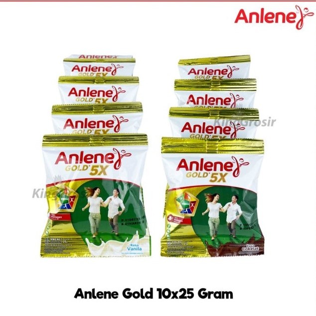 Jual Anlene Gold 5x Vanila / Cokelat Renceng (10 sachet x 25 gr ...