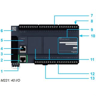 Jual PLC Schneider Modicon M221 40 IO Relay Ethernet TM221CE40R ...