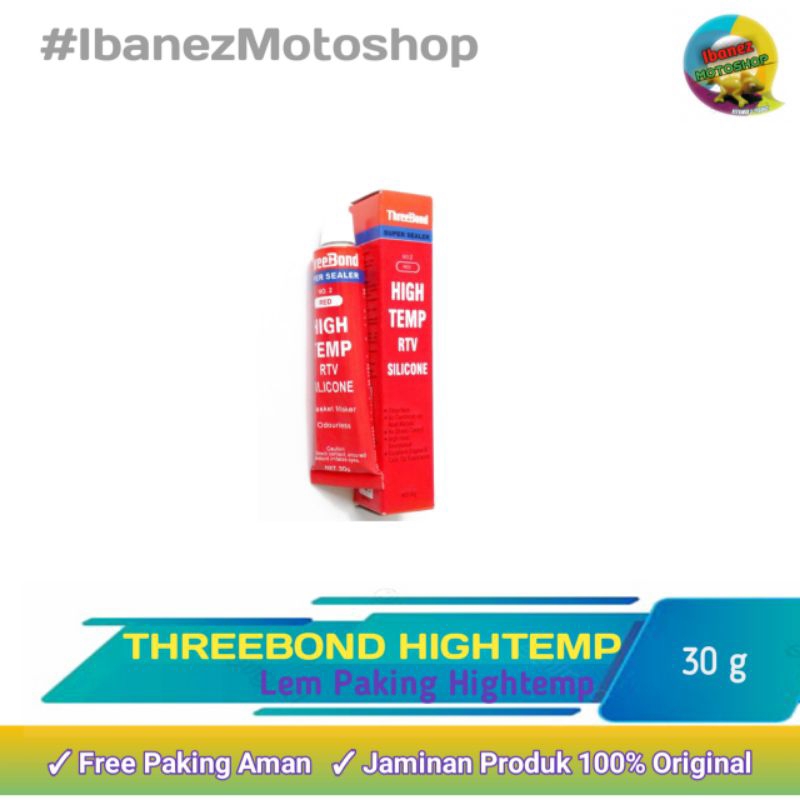 Jual Lem Threebond High Temp RTV Merah | Lem Paking Tribon (30g ...