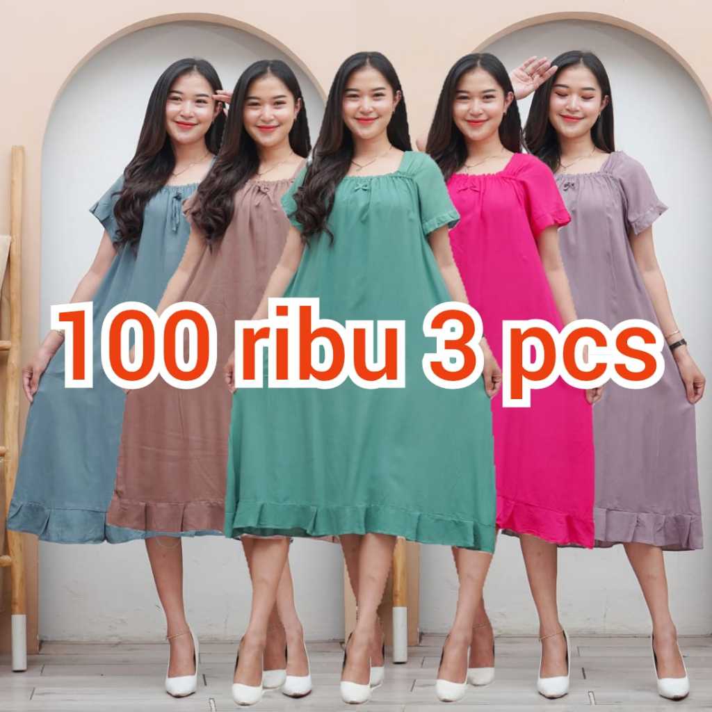 Jual Paket Hemat 100 ribu Dapat 3 Homedress Daster Fuji Rayon Kekinian ... Jual Paket Hemat 100 ribu Dapat 3 Homedress Daster Fuji Rayon Kekinian ...