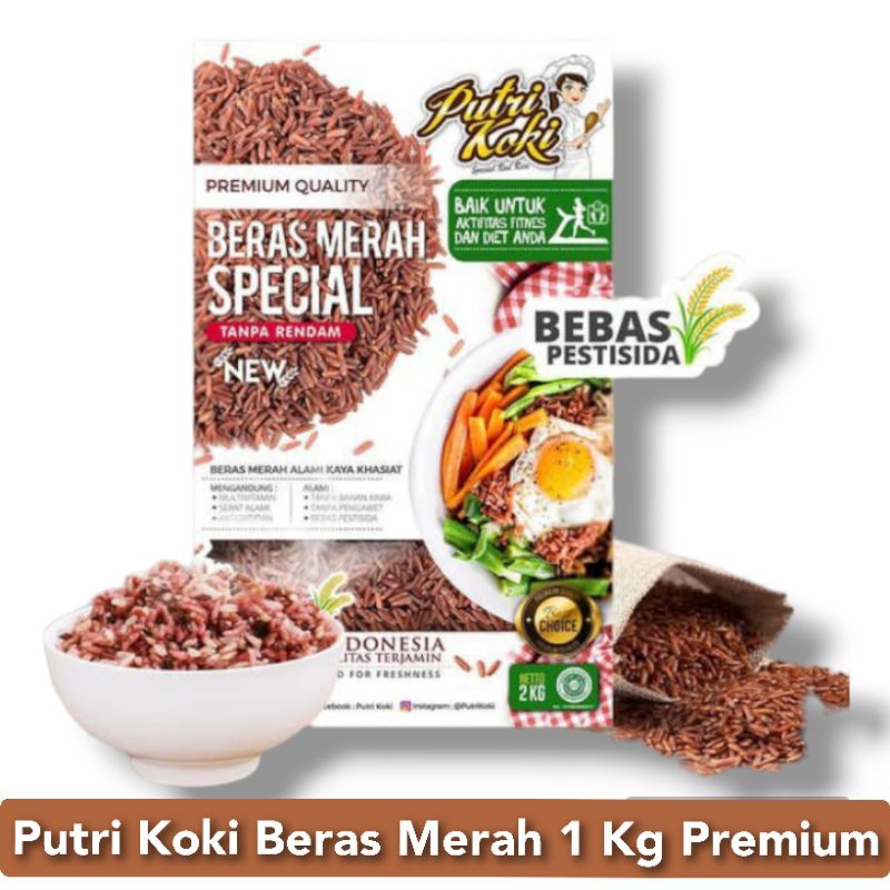 Jual Mahbubah - Putri Koki Beras Merah Organik 1 Kg Special Tanpa ...
