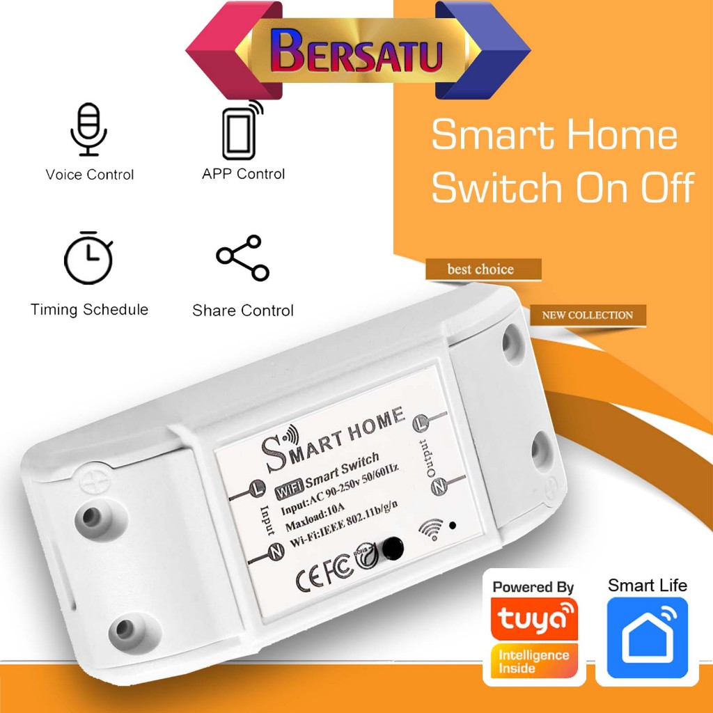 Jual TUYA Smart Home Wifi Switch Breaker 220V 10A On Off Wireless ...