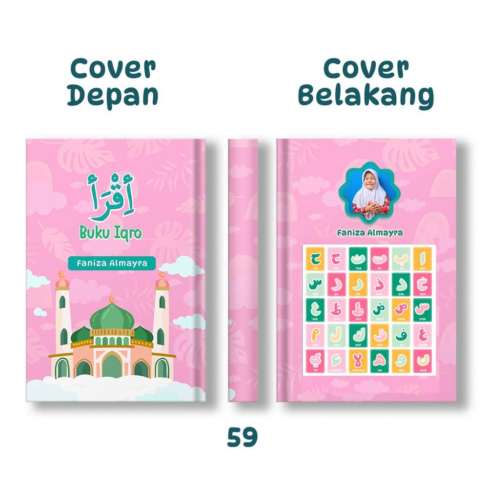 Jual Iqro Custom Tulis Nama Desain Cover Iqro Warna Custom Hard Cover ...
