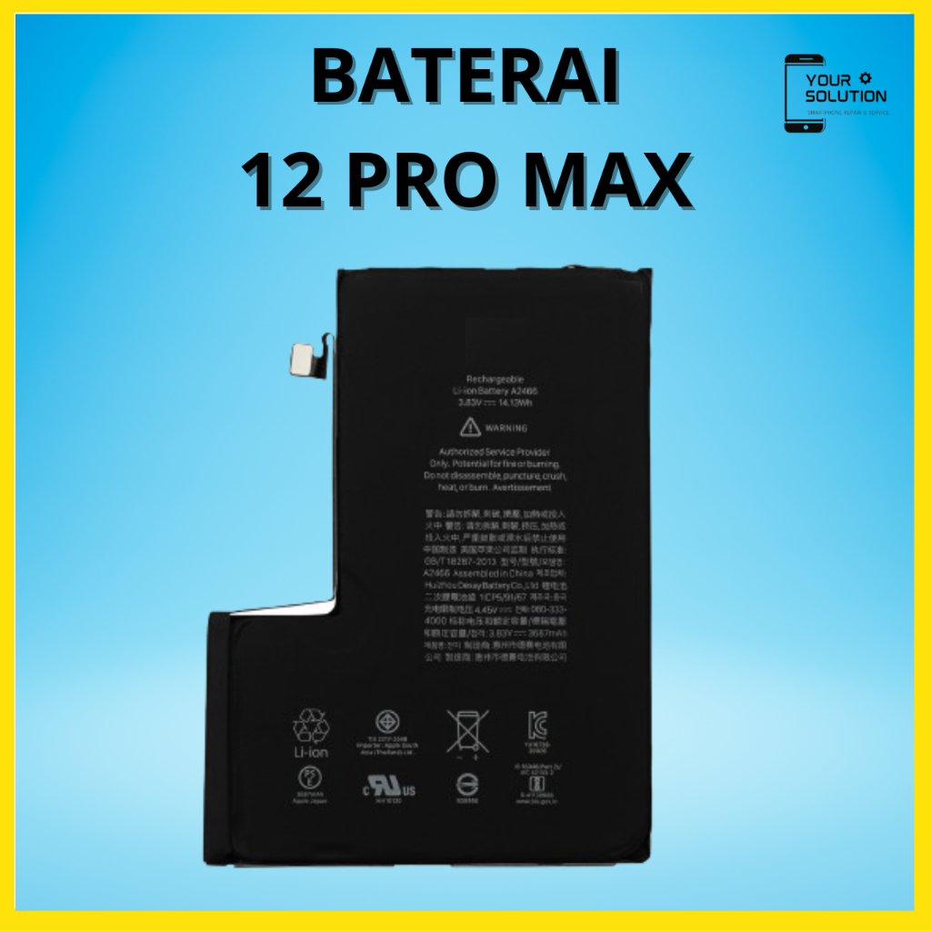 Jual 12 ProMax Baterai 3687mAh Kapasitas Asli Bergaransi BATTERY ...