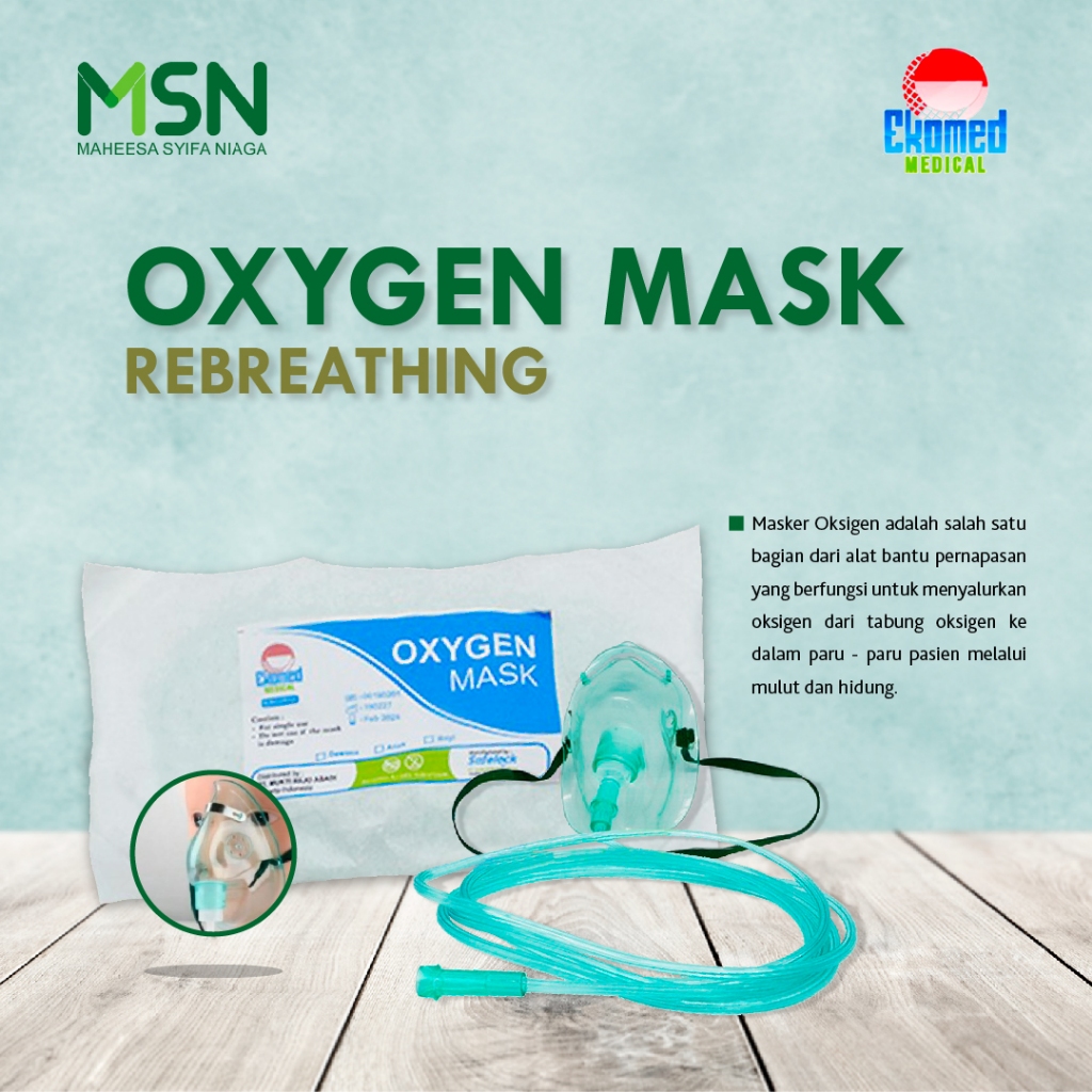 Jual Masker Oksigen REBREATHING Ekomed | Shopee Indonesia