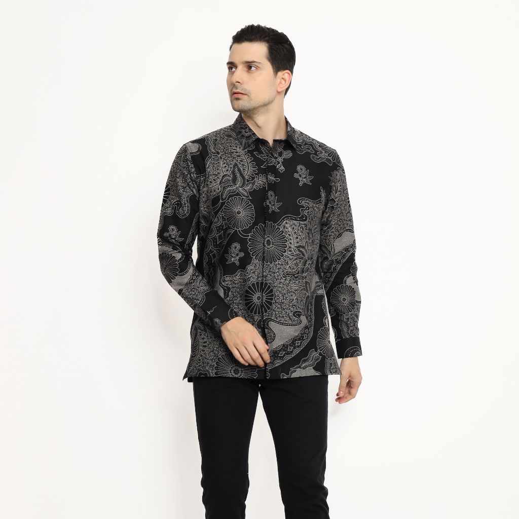 Jual MAGINOT ASYA Batik Pria Slim Fit Lengan Panjang | Shopee Indonesia