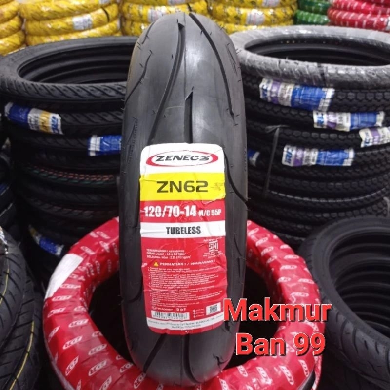 Jual Ban Motor Zeneos ZN62 120/70-14 ( ZN 62 ) ( Tubeless ) Ban ...