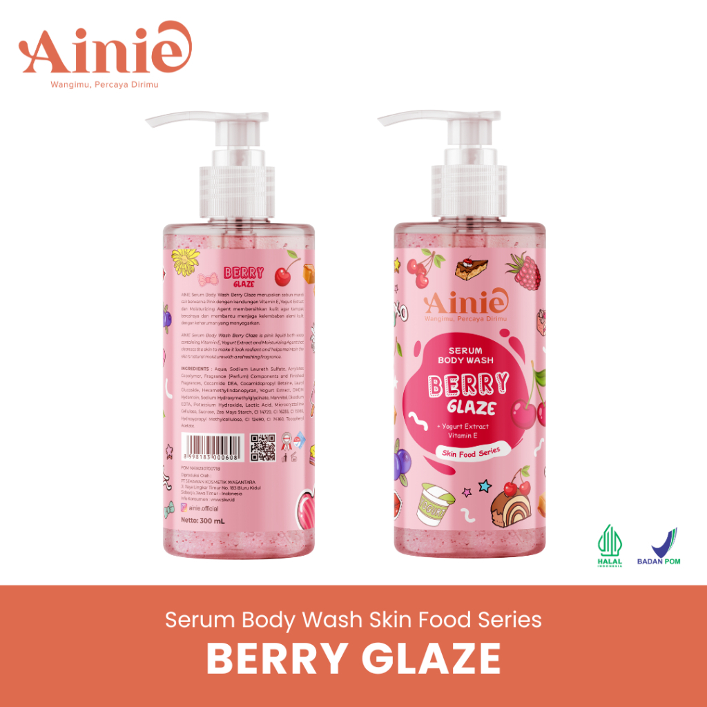 Jual Ainie Brightening Serum Body Wash 300ml Shower Gel Sabun Mandi ...