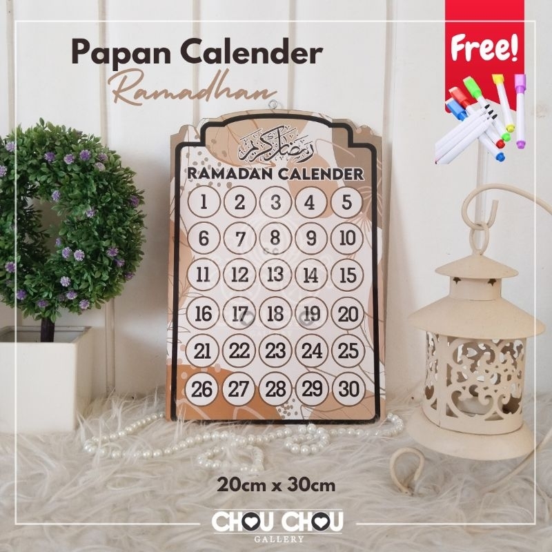 Jual Termurah!! [Free Spidol] Papan Kalender Ramadhan Printing | Shopee ...