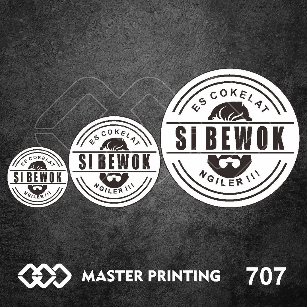 Jual 707 - Stiker Custom Nama/Merk Dagang/Jualan, Sticker Vinyl ...