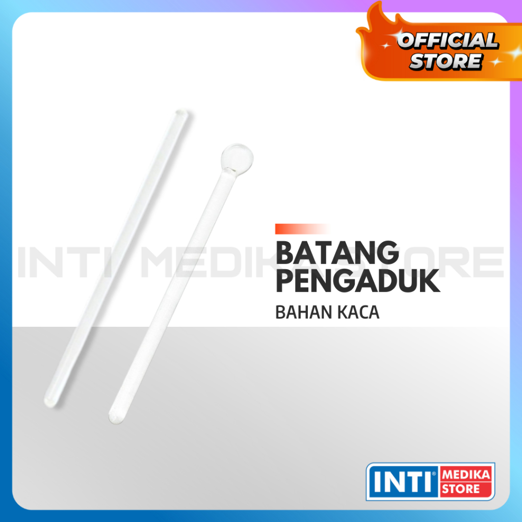 Jual Batang Pengaduk Kaca 20 cm / 30 cm | Spatel Sendok Laboratorium ...