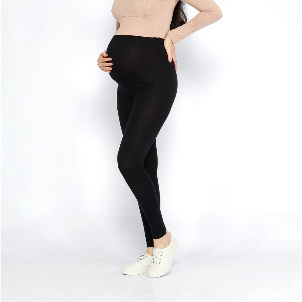 Jual (SALE)Mamibelle Lexa Black Celana Legging Ibu Hamil Spandex Rayon Premium | Shopee Indonesia