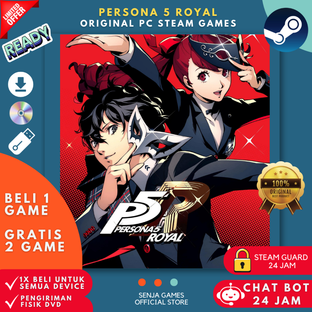 Jual PERSONA 5 ROYAL - 24/7 BOT OTP PC ORIGINAL GAME | Shopee Indonesia