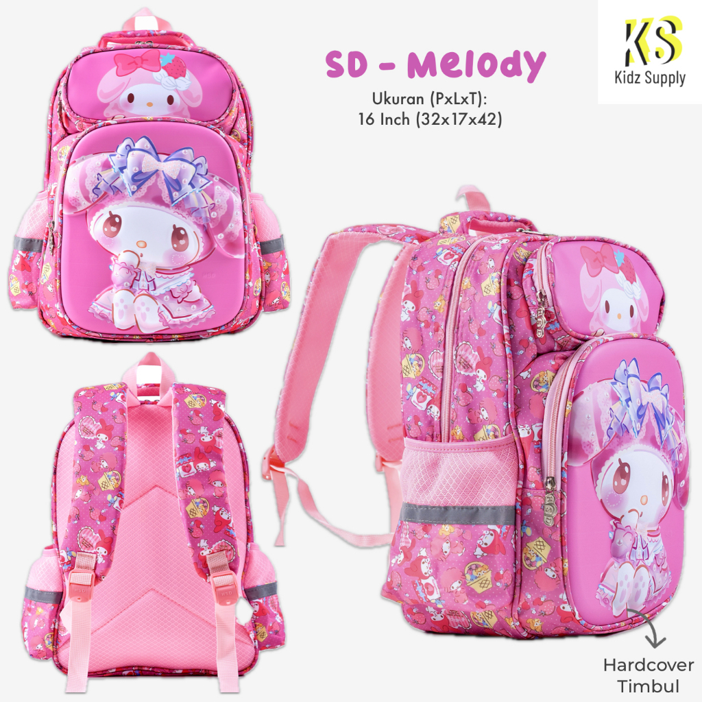 Jual Tas Ransel Kuromi Melody Cinnamoroll Anak TK SD PAUD Ransel Anak Perempuan Import Ransel ...