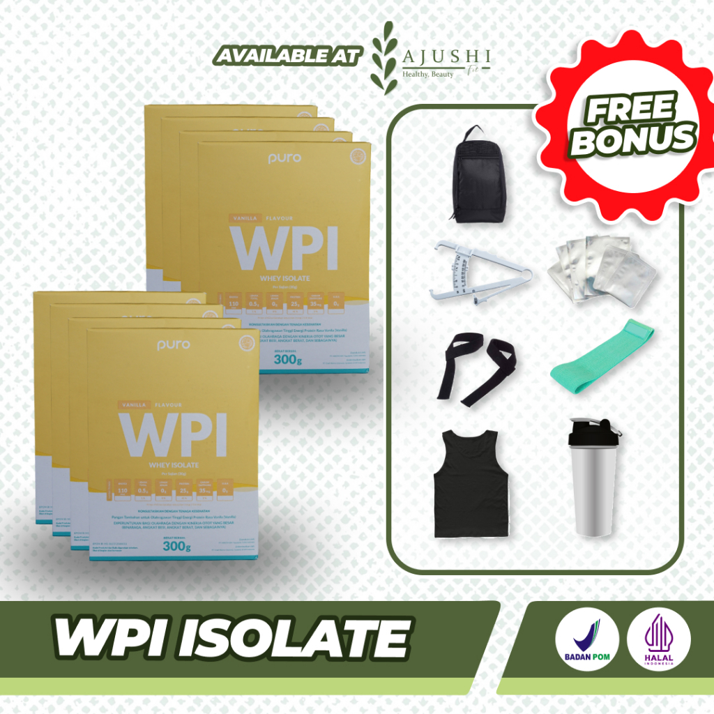 Jual Puro Wpi Whey Protein Isolate Pure 2,4kg ( 8box @300grm ) | Shopee Indonesia