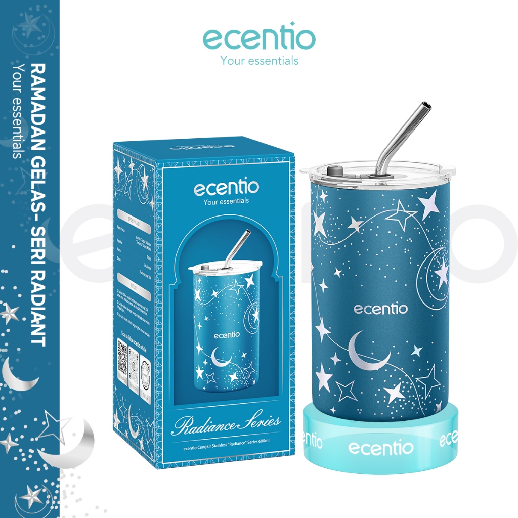 Jual ecentio tumbler minum stainless aesthetic Ramadan 600ml dengan ...