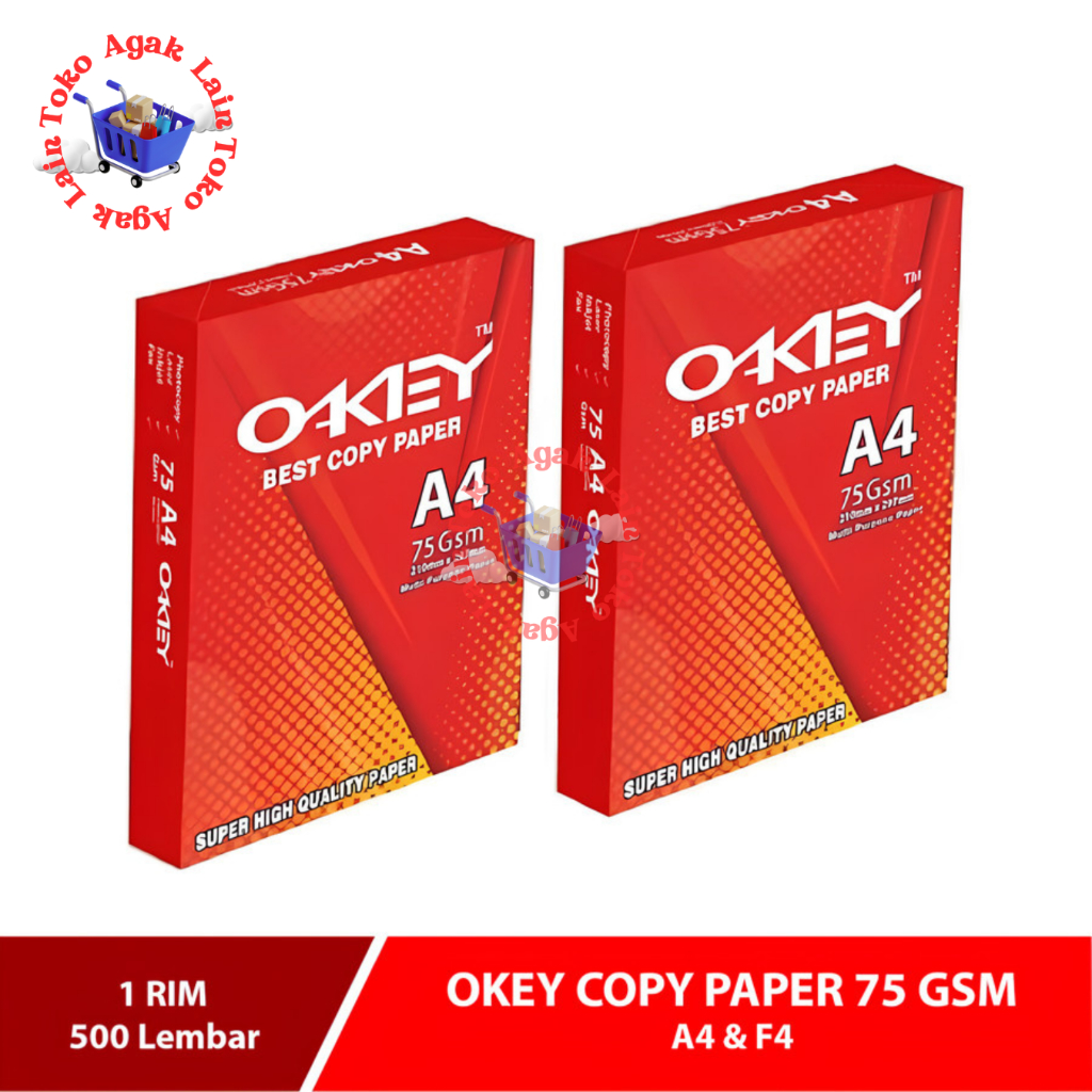 Jual Kertas HVS OKEY F4 75gr Per Rim | Shopee Indonesia