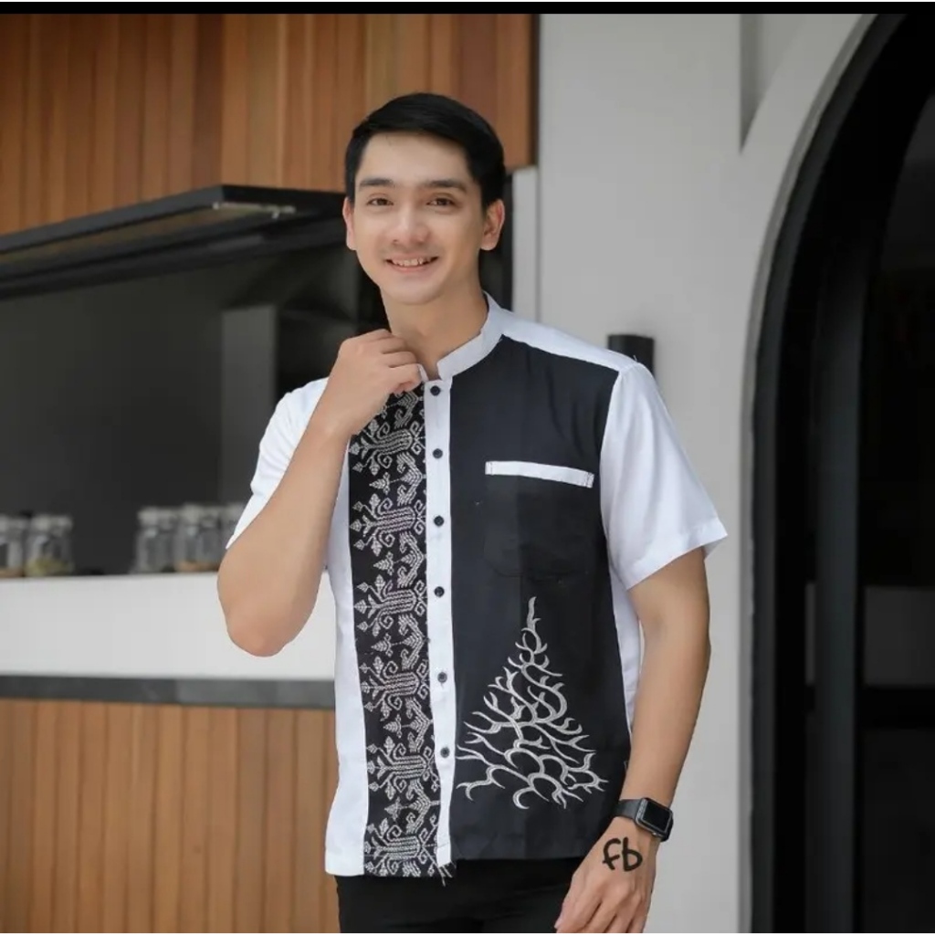 Jual Baju Koko Dewasa Baju Koko Batik Kombinasi Baju Koko Motif Terbaru ...