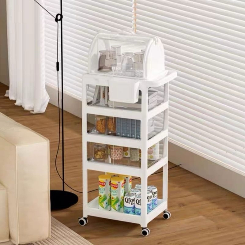 Jual Rak Organizer Multifungsi Laci Bening Transparan Biru dan Putih ...